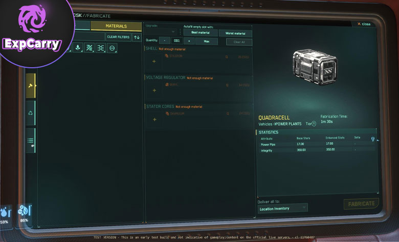 Star Citizen 4.8 Blueprints: Ship Components, Weapons, Crafting